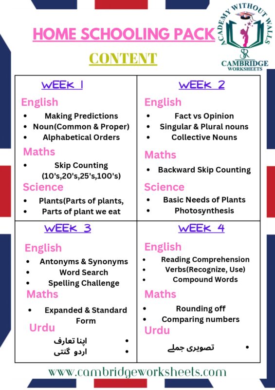 Grade 2 - Cambridge Work Sheets